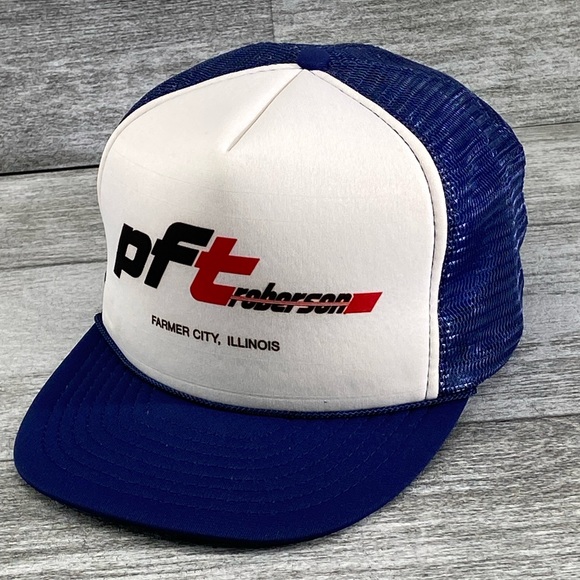 San Sun | Accessories | Vtg Pft Roberson Logo Mesh Double Snap Back ...